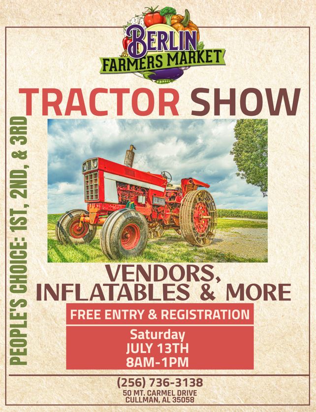 2024 TRACTOR SHOW – TOWN OF BERLIN, ALABAMA